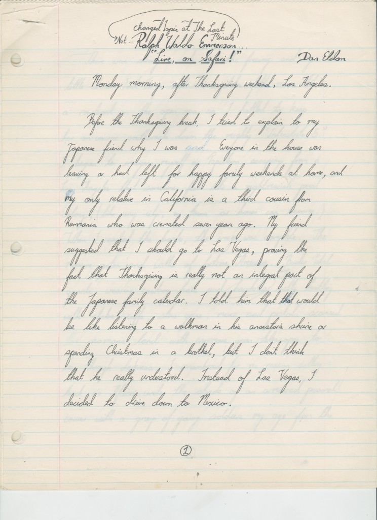 Dan Eldon Writing Dan Eldon